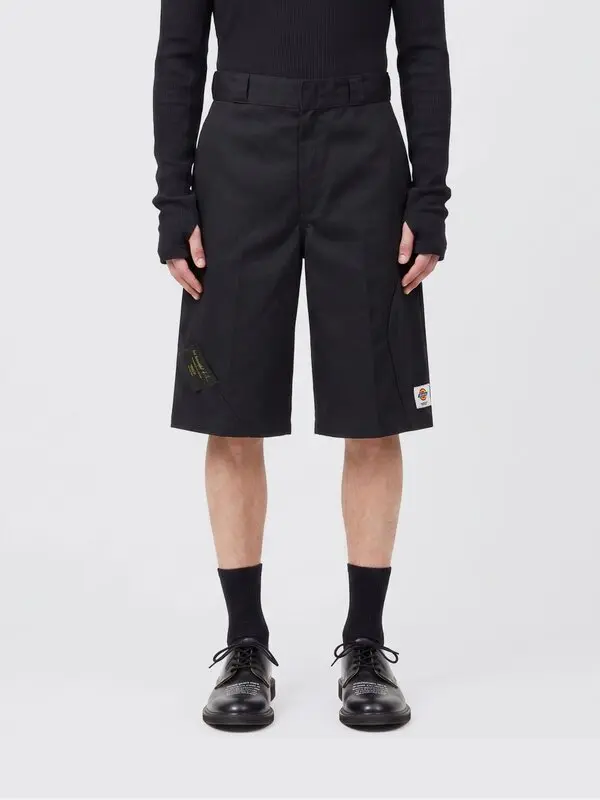 Undercover Cotton Blend Chino Shorts With Belt Loops And Slash Pockets - Black