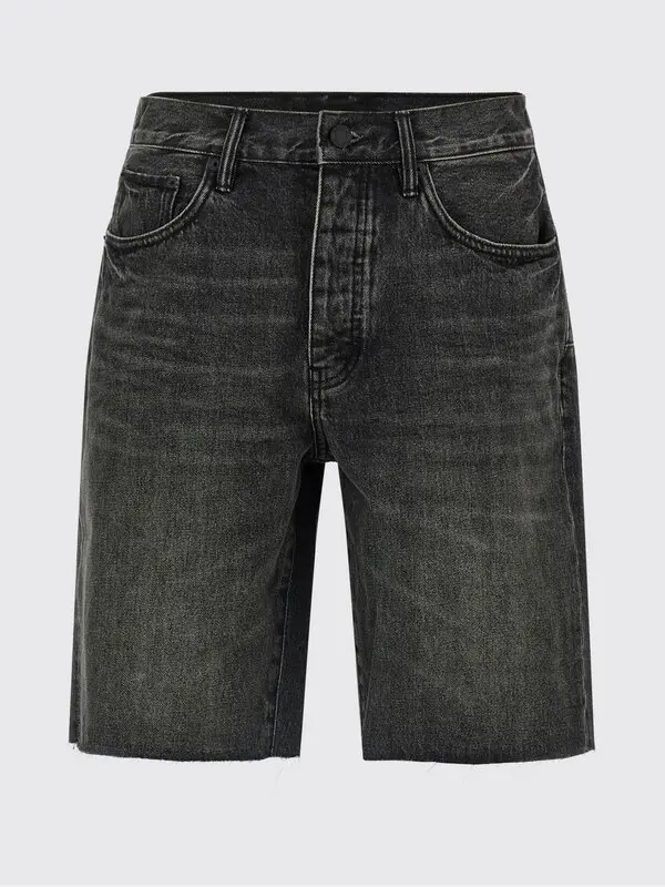 PURPLE BRAND Cotton Denim 5-pocket Knee-length Shorts