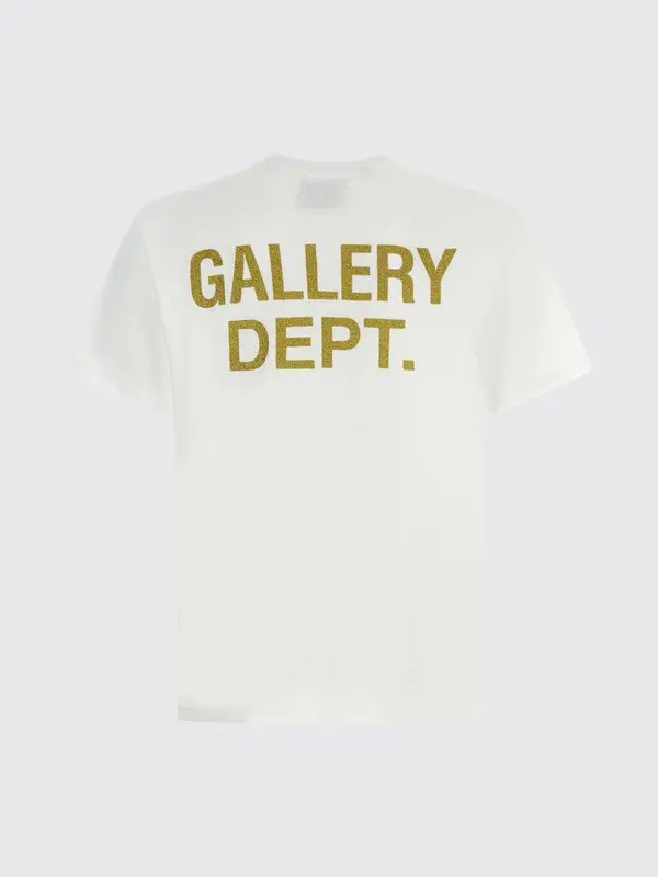 GALLERY DEPT. Slim Fit Logo Print Dropped-shoulder Cotton T-shirt - White