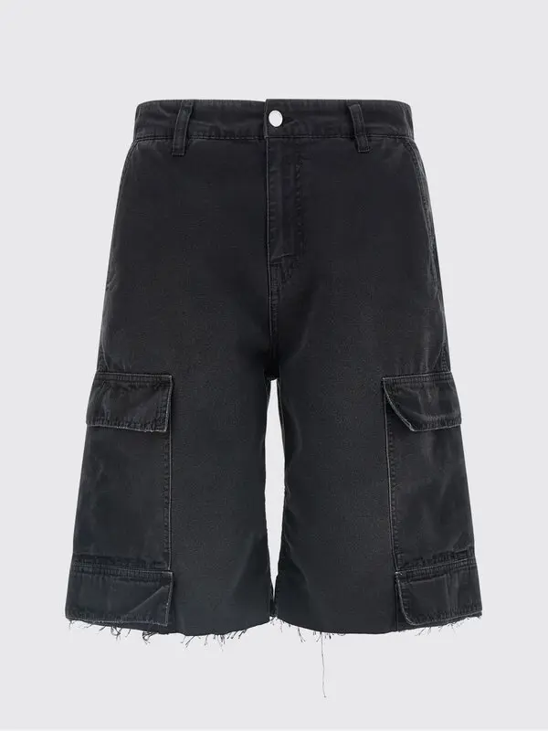 44 LABEL GROUP Knee-length Cotton Denim Cargo Shorts