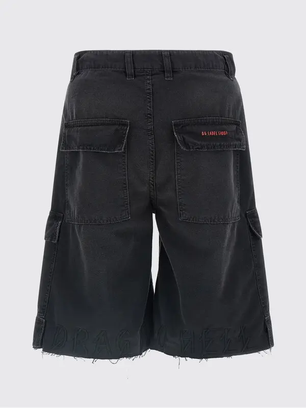 44 LABEL GROUP Knee-length Cotton Denim Cargo Shorts