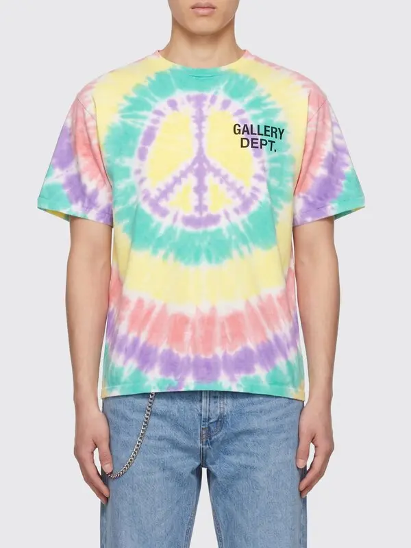 GALLERY DEPT. Tie-dye Cotton T-shirt With Contrasting Logo - Multicolor