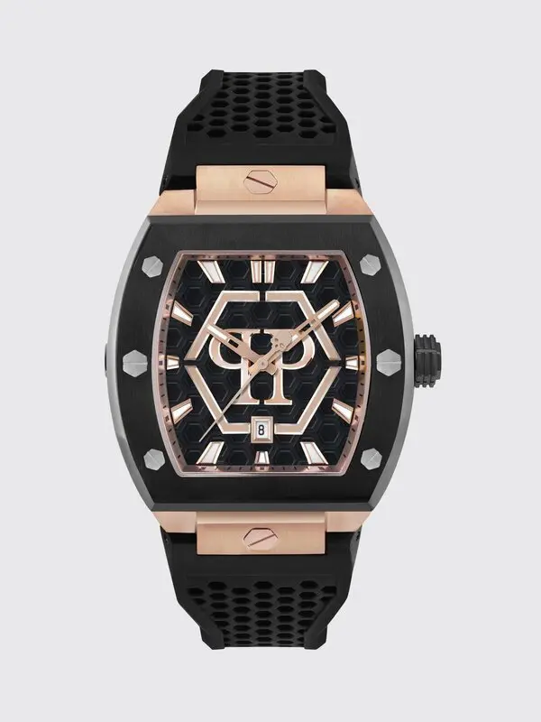 Philipp Plein Chronograph Watch With Silicone Strap - Black