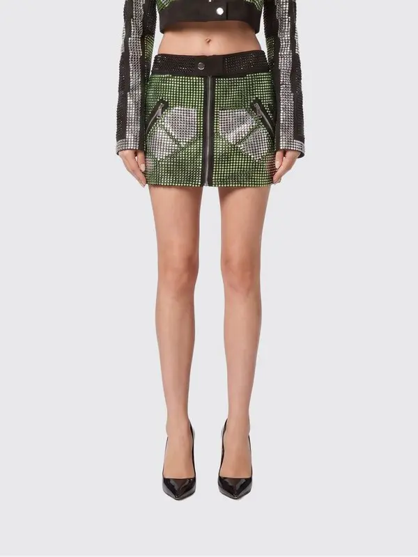 Philipp Plein Mini Skirt With Rhinestones