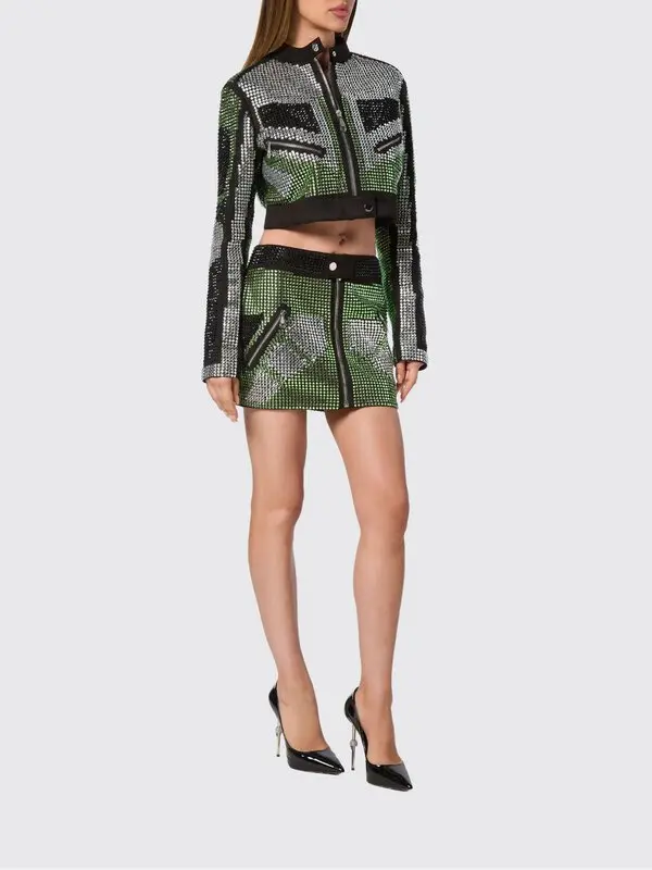 Philipp Plein Mini Skirt With Rhinestones