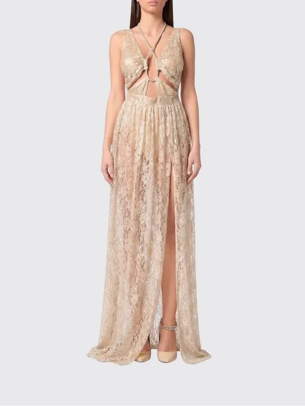 Philipp Plein Lace Gown With Cut-outs
