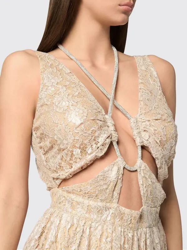 Philipp Plein Cut-out Lace Maxi Dress