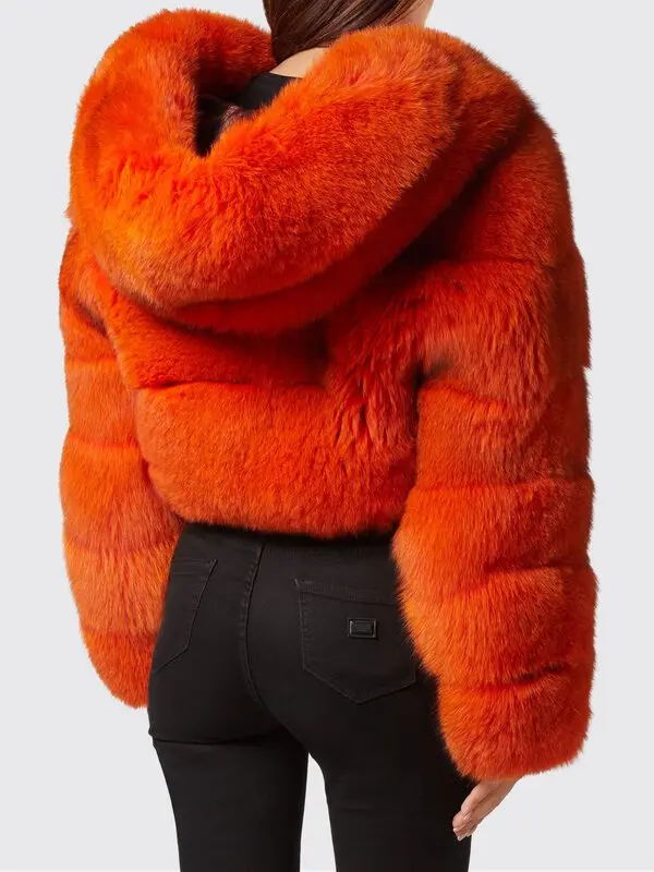 Philipp Plein Fur Coat - Orange