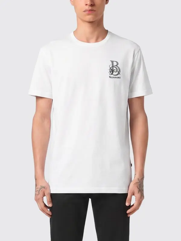 BILLIONAIRE Cotton T-shirt With Logo - White