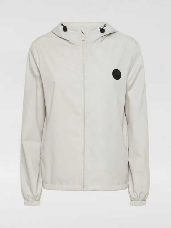PLEIN SPORT Hooded Nylon Windbreaker Jacket - Grey
