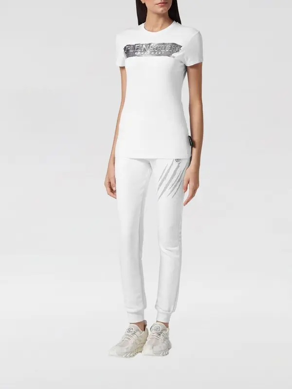 PLEIN SPORT Cotton T-shirt With Laminated Logo