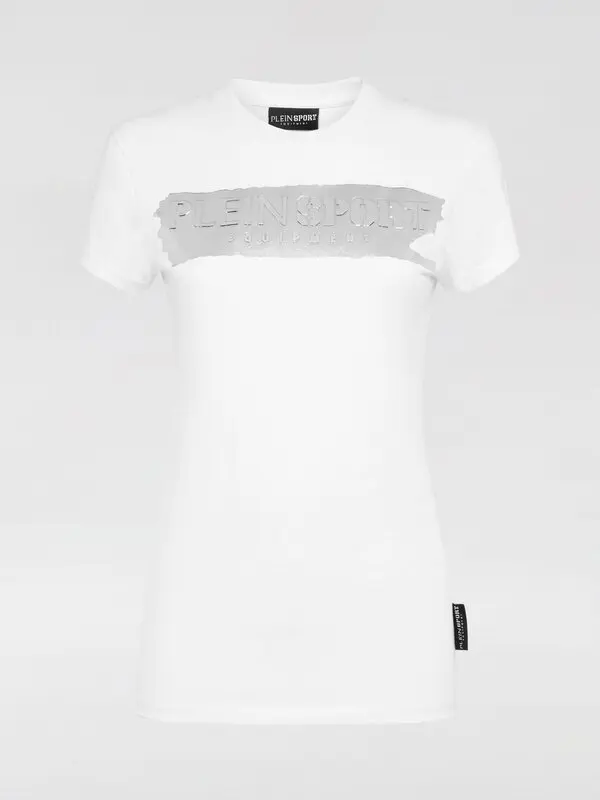 PLEIN SPORT Cotton T-shirt With Laminated Logo