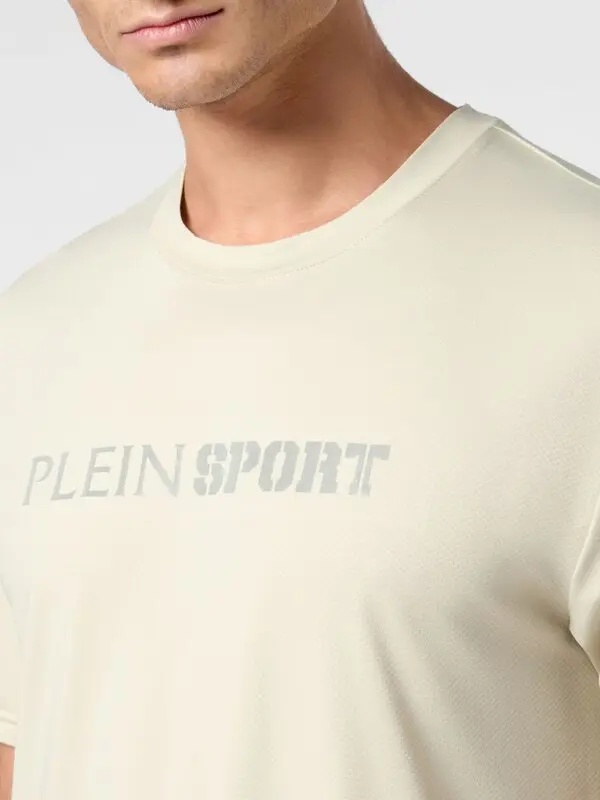 PLEIN SPORT Cotton T-shirt With Logo - Grey