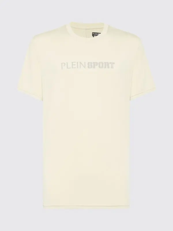 PLEIN SPORT Cotton T-shirt With Printed Logo - Grey