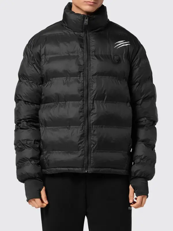 PLEIN SPORT Nylon Bomber Jacket - Black