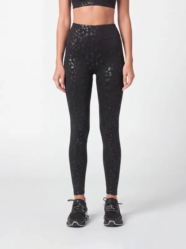 PLEIN SPORT Embellished Leopard Print Leggings
