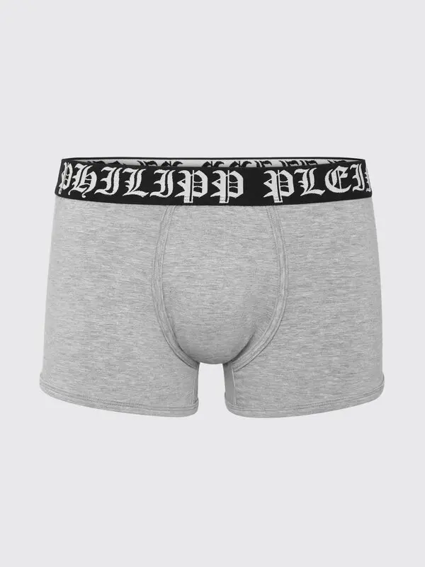 Philipp Plein Stretch Cotton Blend Boxers - Grey