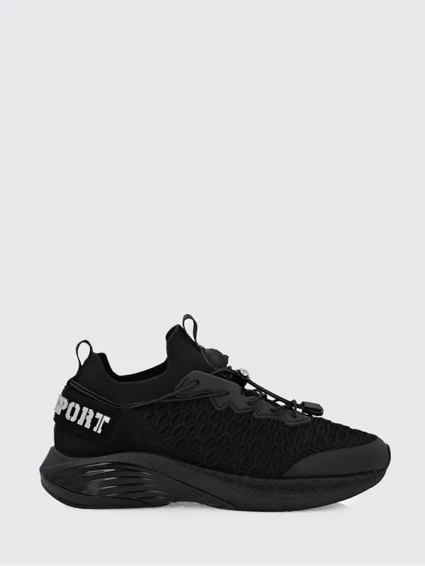 PLEIN SPORT Crochet Knit Sneakers - Black