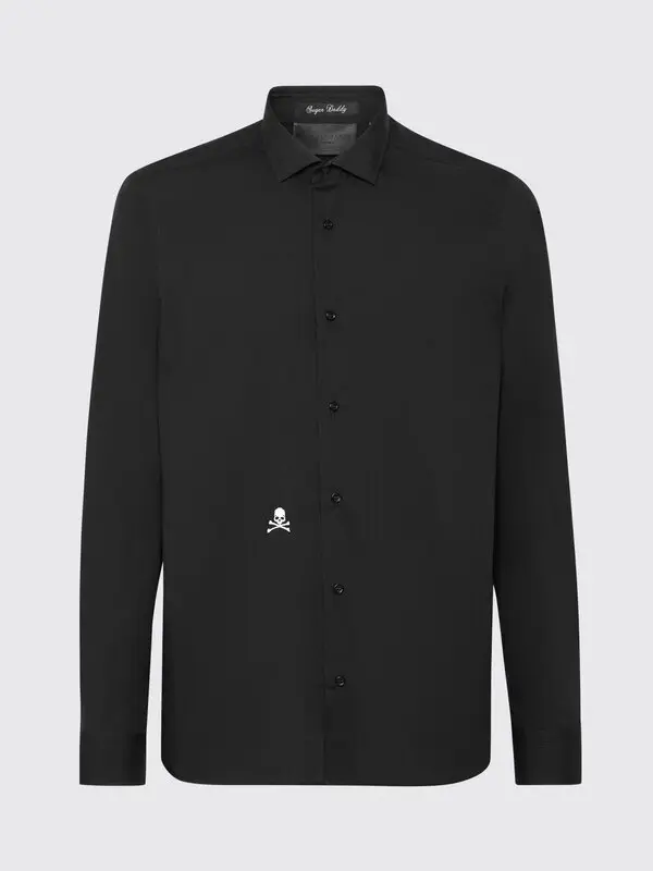 Philipp Plein Cotton Poplin Shirt - Black