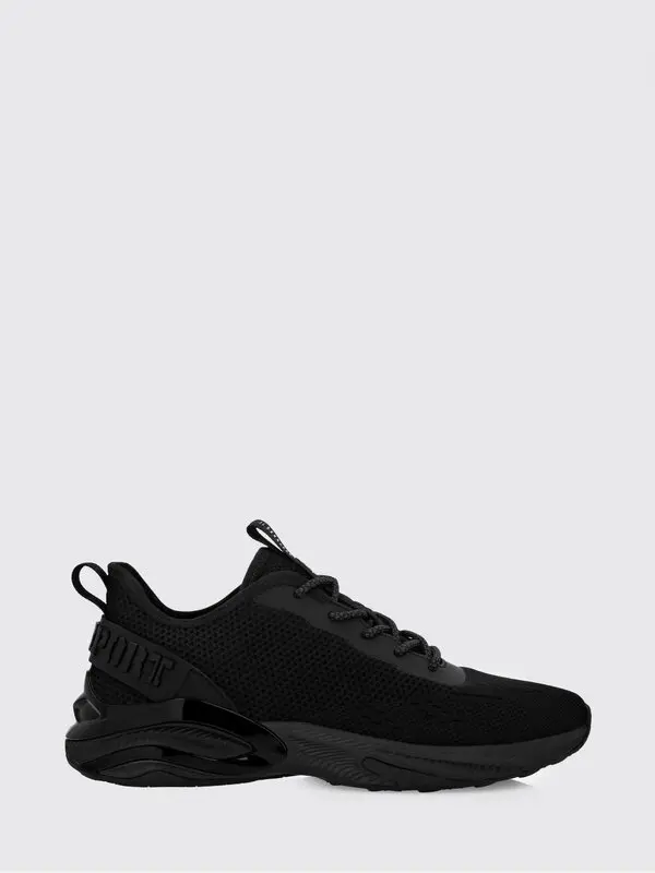 PLEIN SPORT Crochet Knit Lace-up Sneakers - Black
