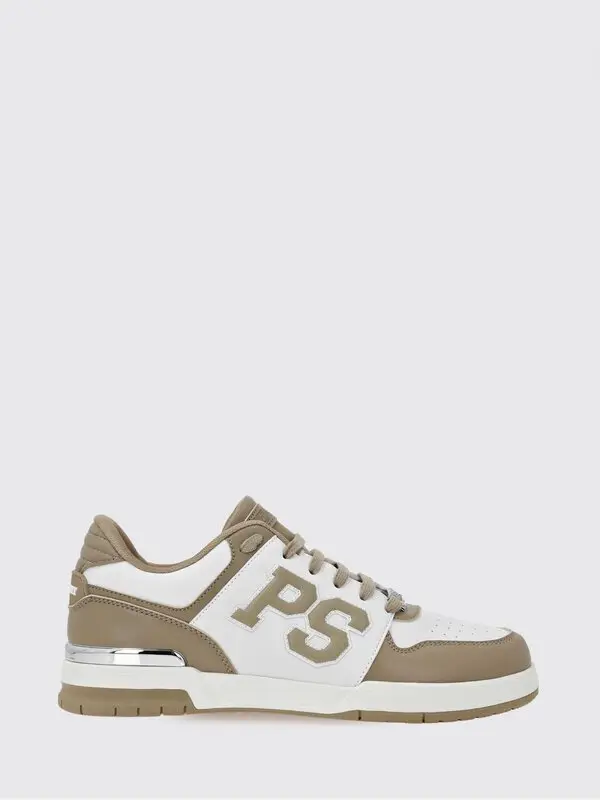 PLEIN SPORT Leather Lace-up Sneakers With Embossed Logo - Brown