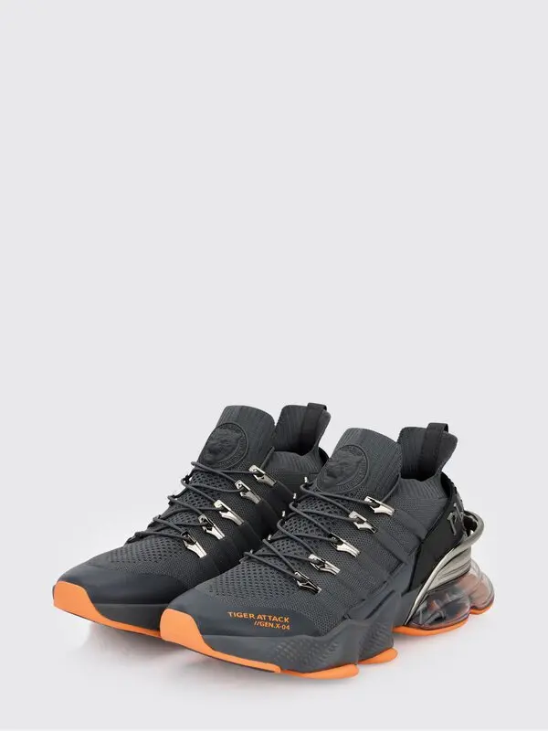 PLEIN SPORT Mesh And Rubber Sneakers - Grey