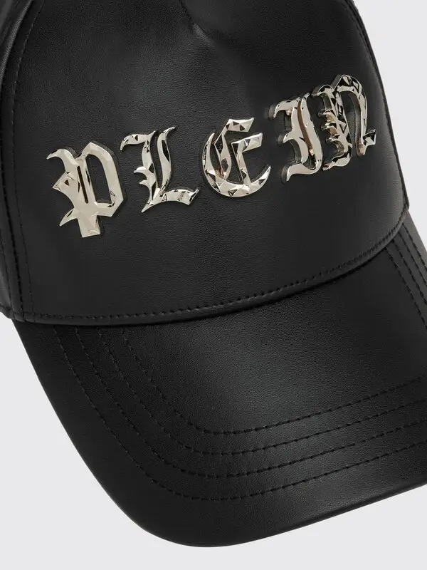 Philipp Plein Leather Baseball Cap - Black