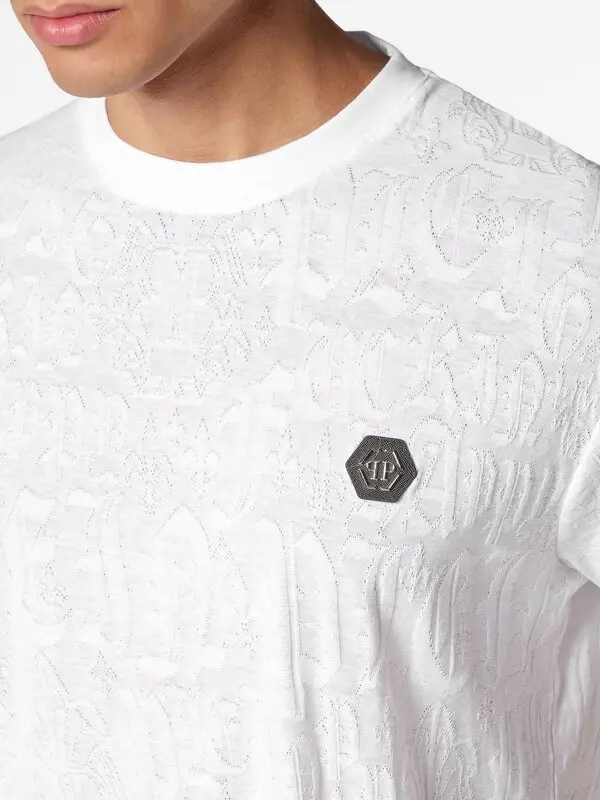Philipp Plein Cotton T-shirt With Pp Monogram - White