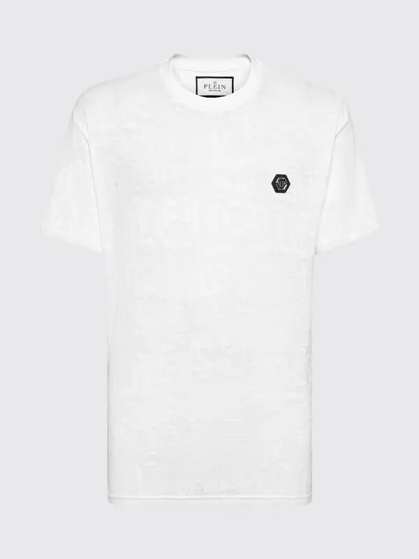 Philipp Plein Cotton T-shirt With Pp Monogram - White