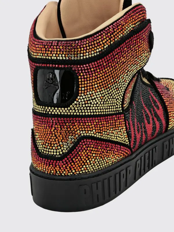 Philipp Plein Embellished Suede High Top Sneakers