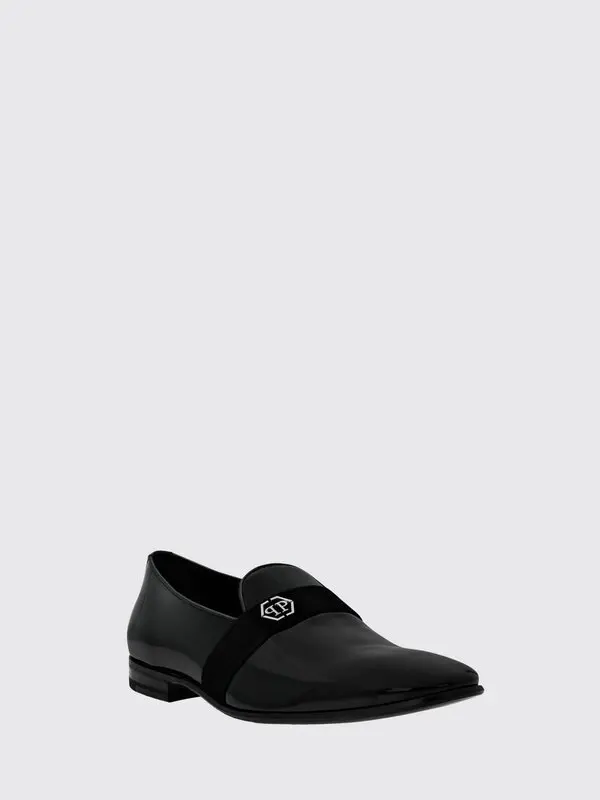 Philipp Plein Patent Leather Loafer With Hexagon Detail