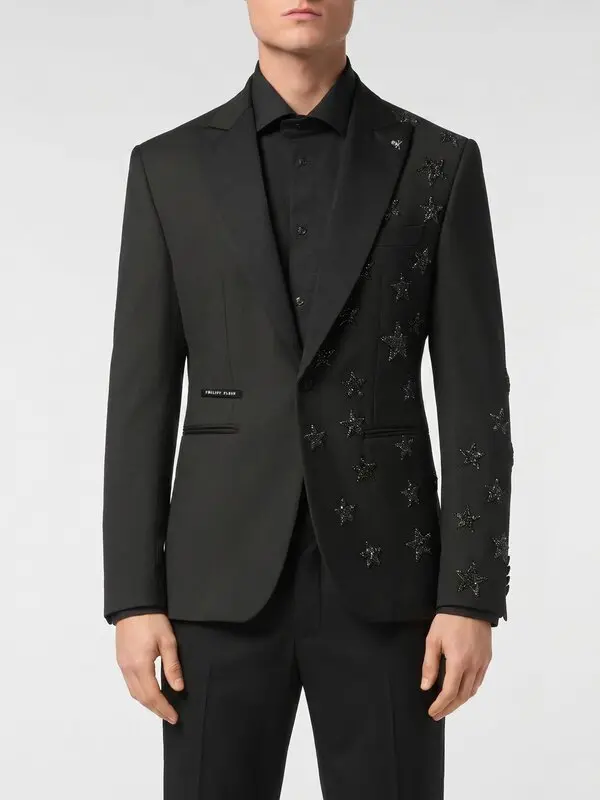 Philipp Plein Embellished Star Blazer