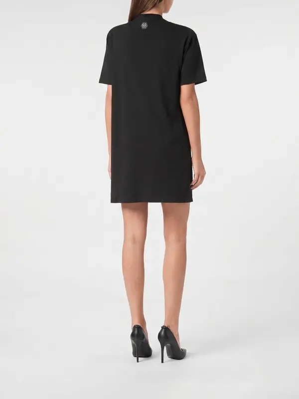 Philipp Plein Embellished Face T-shirt Dress