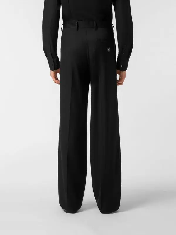 Philipp Plein Tailored Twill Trousers - Black