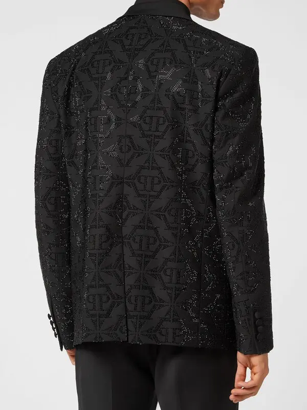Philipp Plein Embellished Logo Blazer