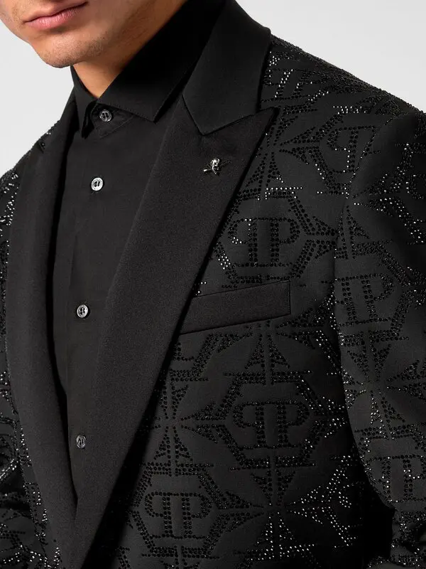 Philipp Plein Embellished Logo Blazer