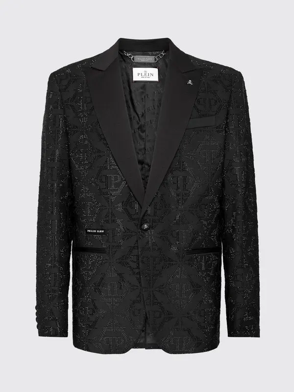 Philipp Plein Embellished Logo Blazer