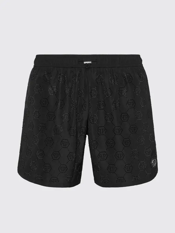 Philipp Plein Embellished Swim Trunks - Black
