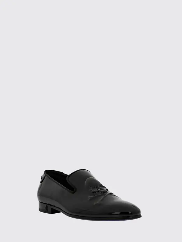 Philipp Plein Patent Leather Loafers With Embossed Skull