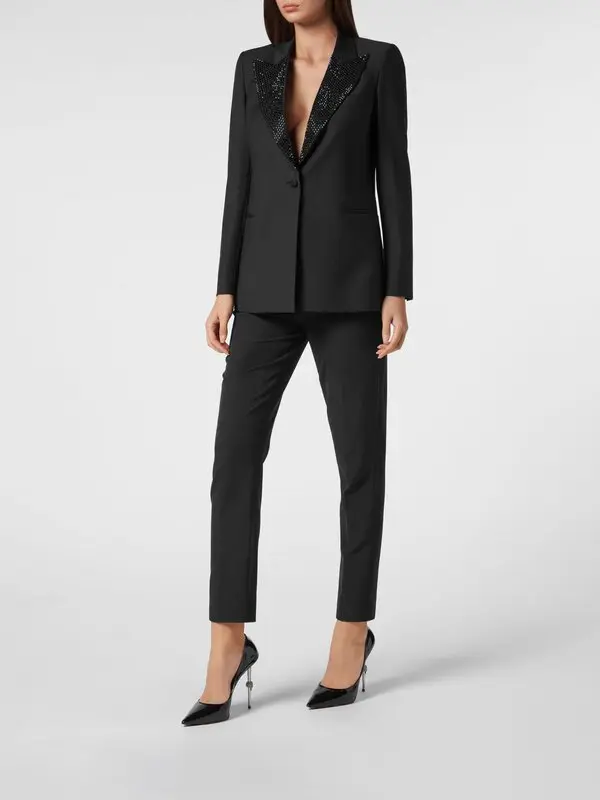 Philipp Plein Embellished Lapel Blazer