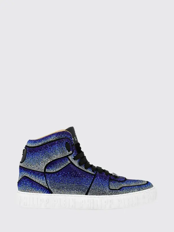 Philipp Plein Embellished Suede High Top Sneakers
