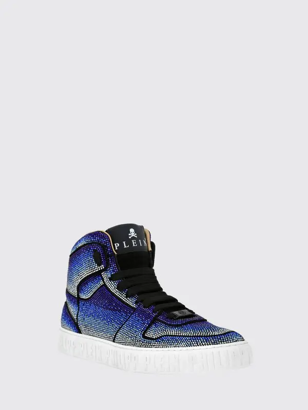 Philipp Plein Embellished Suede High Top Sneakers