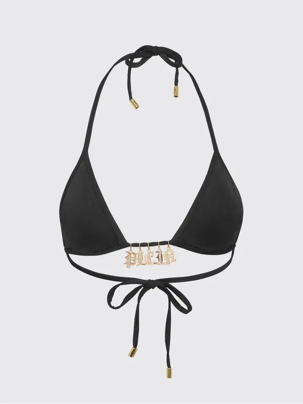 Philipp Plein Embellished Logo Bikini Top