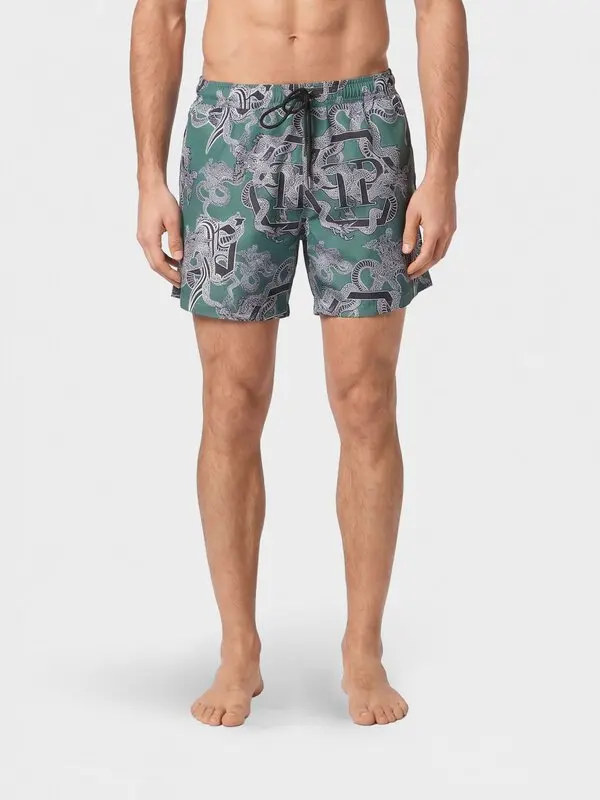 Philipp Plein Printed Swim Trunks - Green