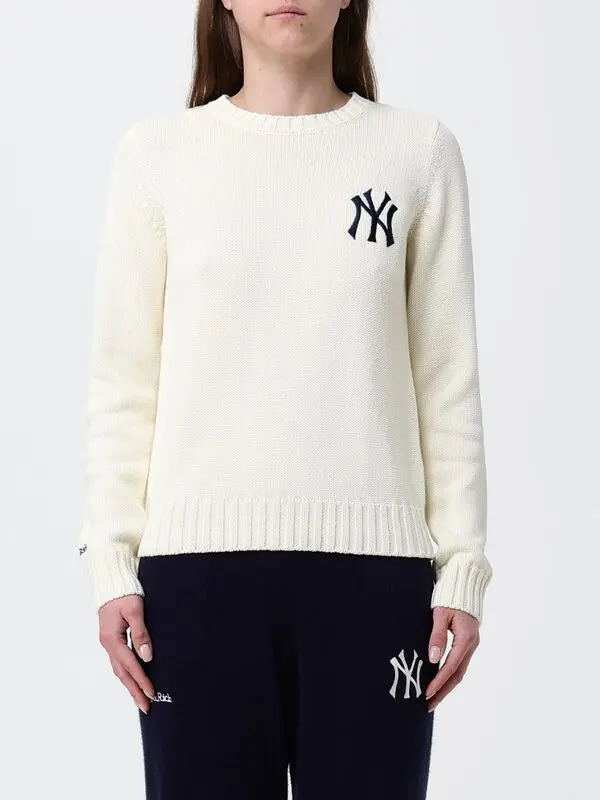 SPORTY & RICH Crew Neck Embroidered Sweater