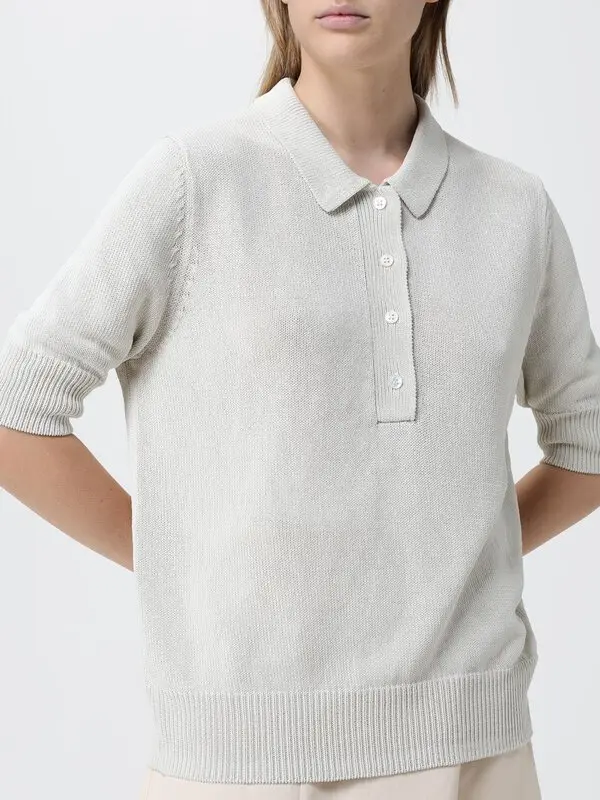 Studio Nicholson Coloured Paper Knit Polo Shirt - Ice