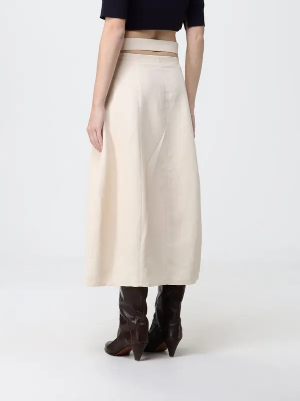 Studio Nicholson Linen Blend Wrap Midi Skirt