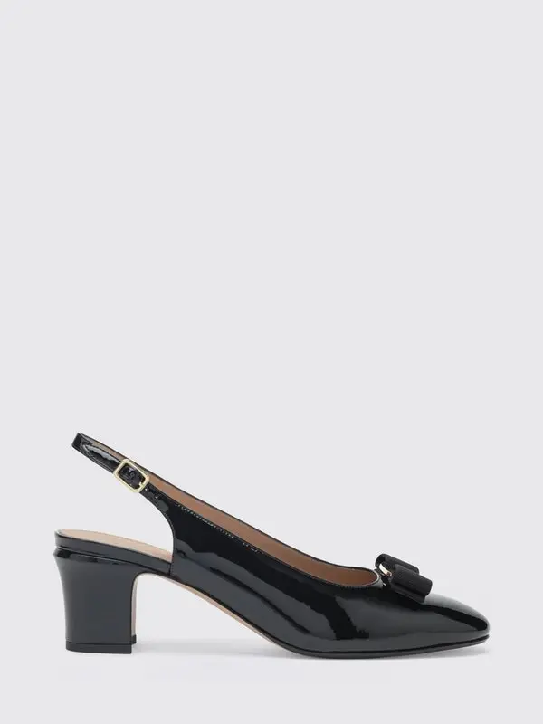 FERRAGAMO Vara Patent Leather Slingback Pumps - Black