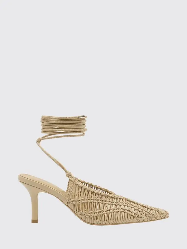 Patrizia Pepe Woven Slingback Stiletto Pumps - Beige