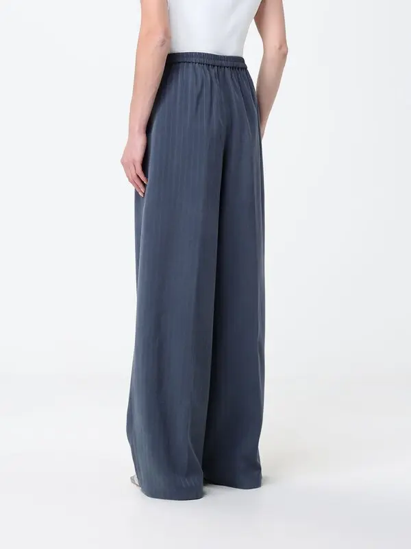 Emporio Armani Pinstriped Jersey Palazzo Trousers